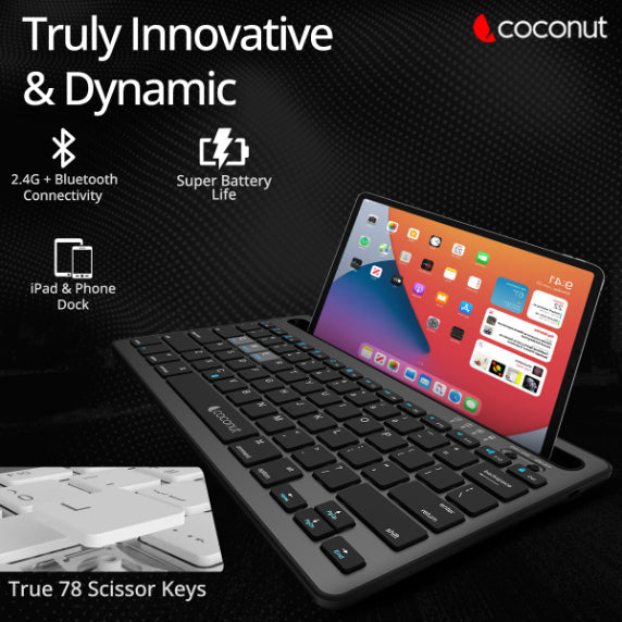 Coconut Wireless Bluetooth Keyboard Evolve – BROOT COMPUSOFT LLP