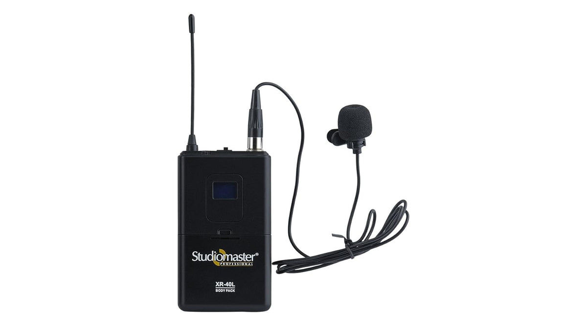 Studiomaster dual wireless Microphone 1 hand mic & 1 colar mic XR 40HL ...