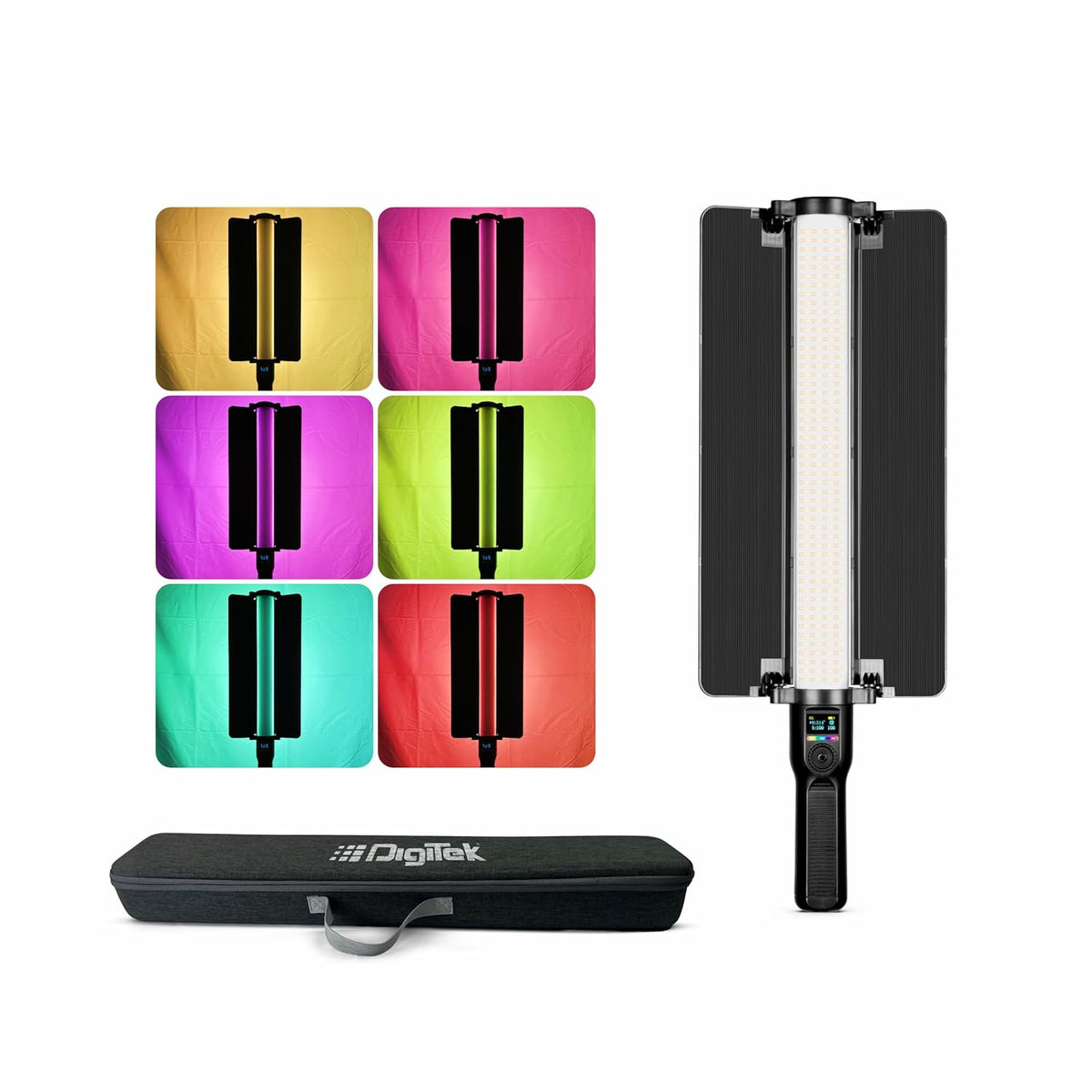 Digitek DSL 600 RGB 35W Bi-Color + 30W RGB LED Video Stick Light ...