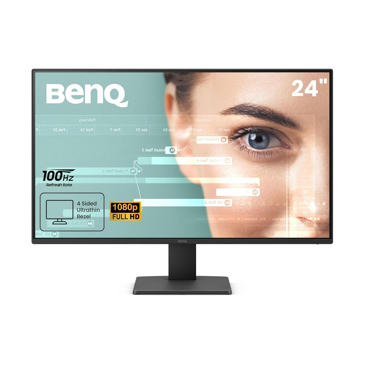 BenQ Led Monitor GW2491 1920x1080 FHD 100Hz IPS Eye-Care 99% sRGB Moni ...