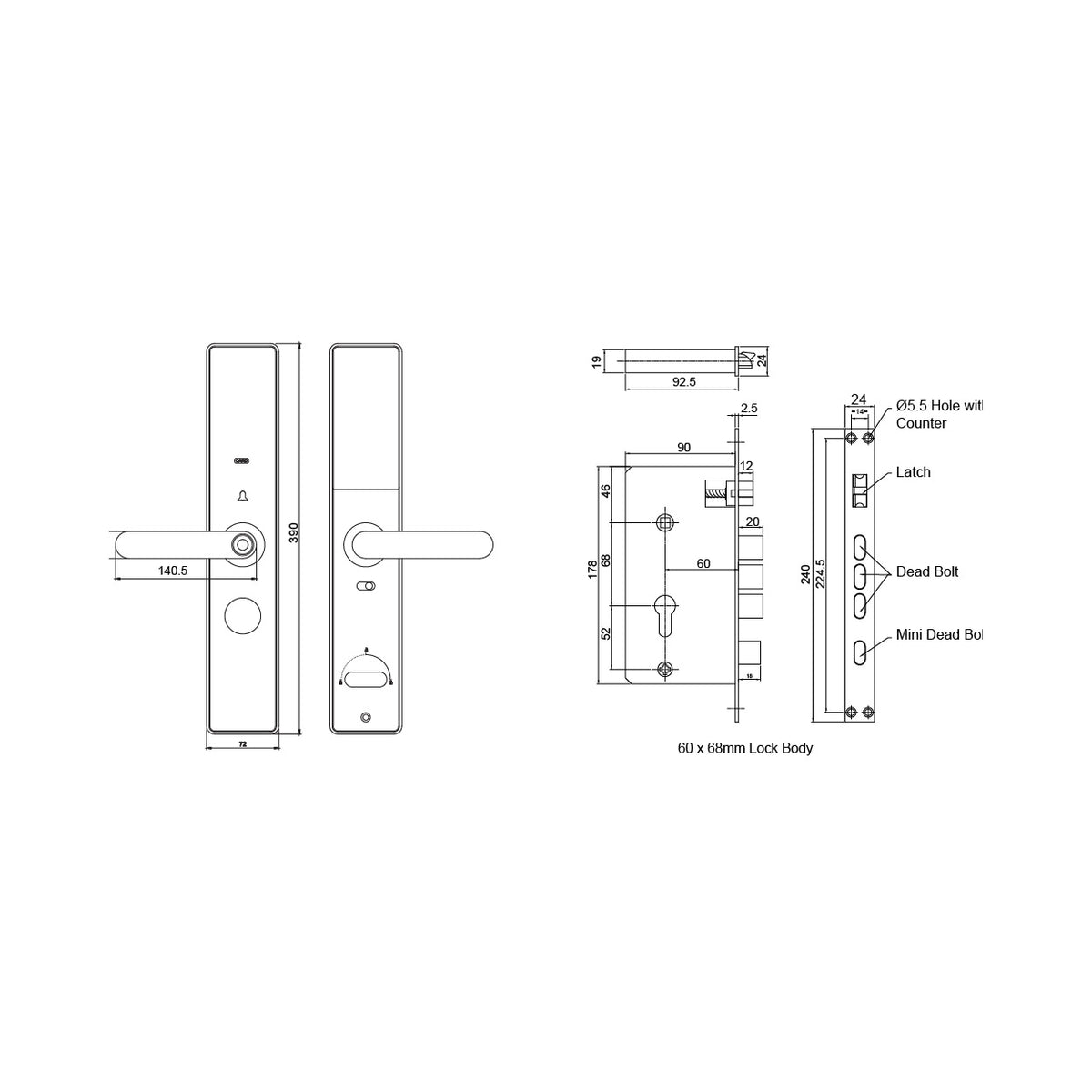 Ozen OZ-FDL-02-LIFE-NXT Morphy NXT-2 Wi-Fi Smart Door Lock with 4-way ...