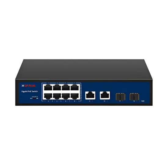 CP Plus 8 Port Poe Switch (8 Normal Poe + 2 Giga Uplink + 2 SFP) CP-DN ...