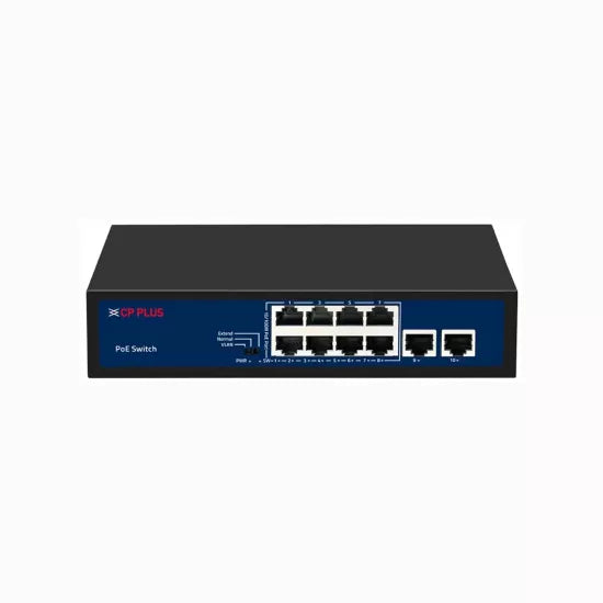 CP Plus 8 Port Poe Switch (8 Normal Poe + 2 Normal Uplink) CP-SAVW-HPU ...