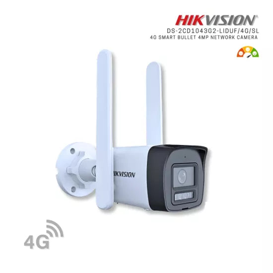 Hikvision IP 4MP Bullet Camera With 4G Sim Supported Dual Light 4MM Tw ...